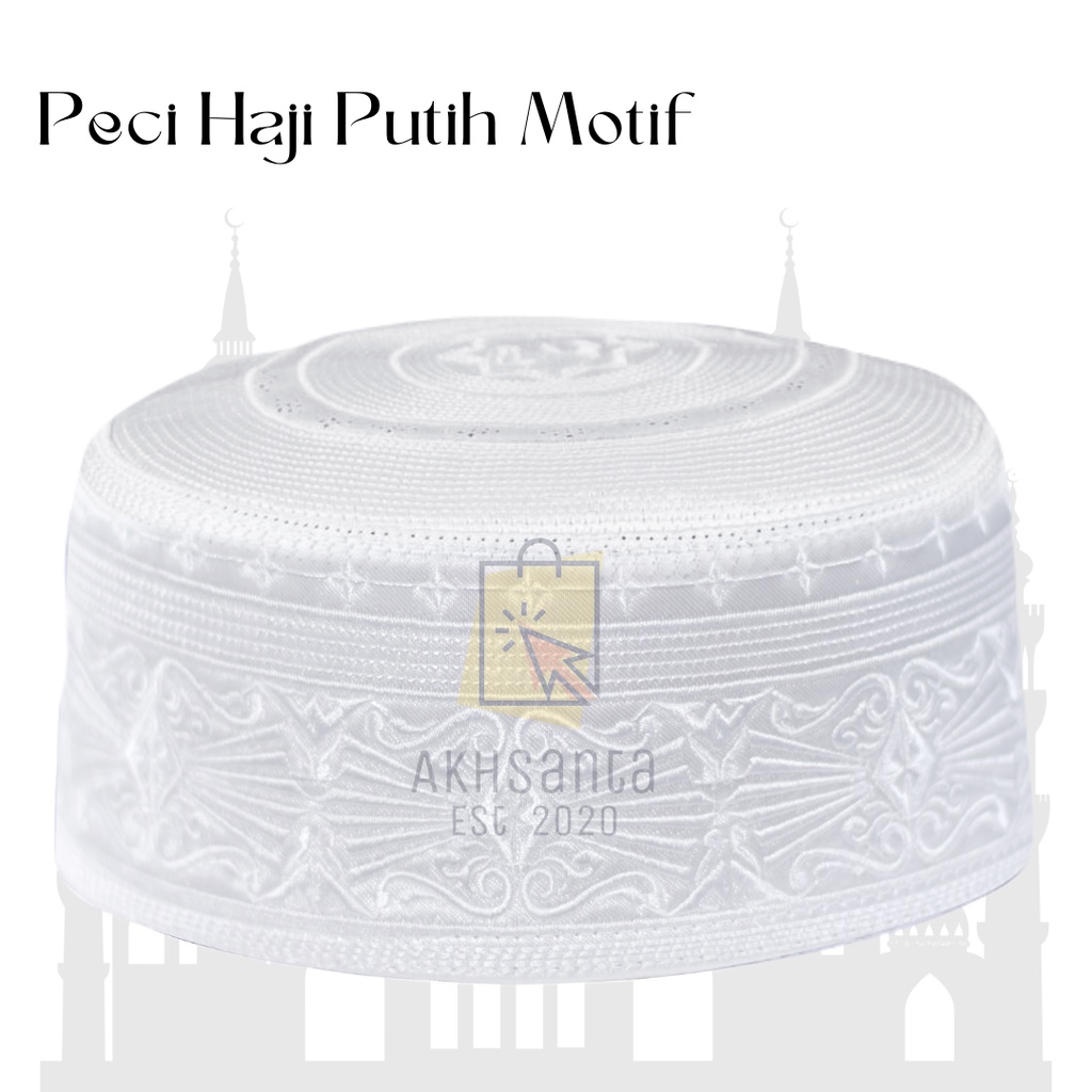 Jual Peci Haji Peci Polos Songkok Putih Peci Putih Motif Model Sudemala ... Jual Peci Haji Peci Polos Songkok Putih Peci Putih Motif Model Sudemala ...