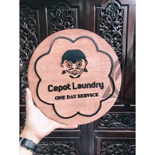 Jual Logo Sign Kayu Signage Kayu Papan Logo Bazaar Papan Nama Toko Kayu ...