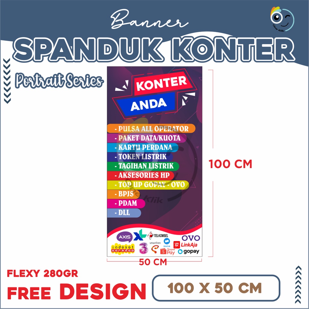 Jual Spanduk Banner Konter / Banner Konter / Aksesoris Konter / Banner ...
