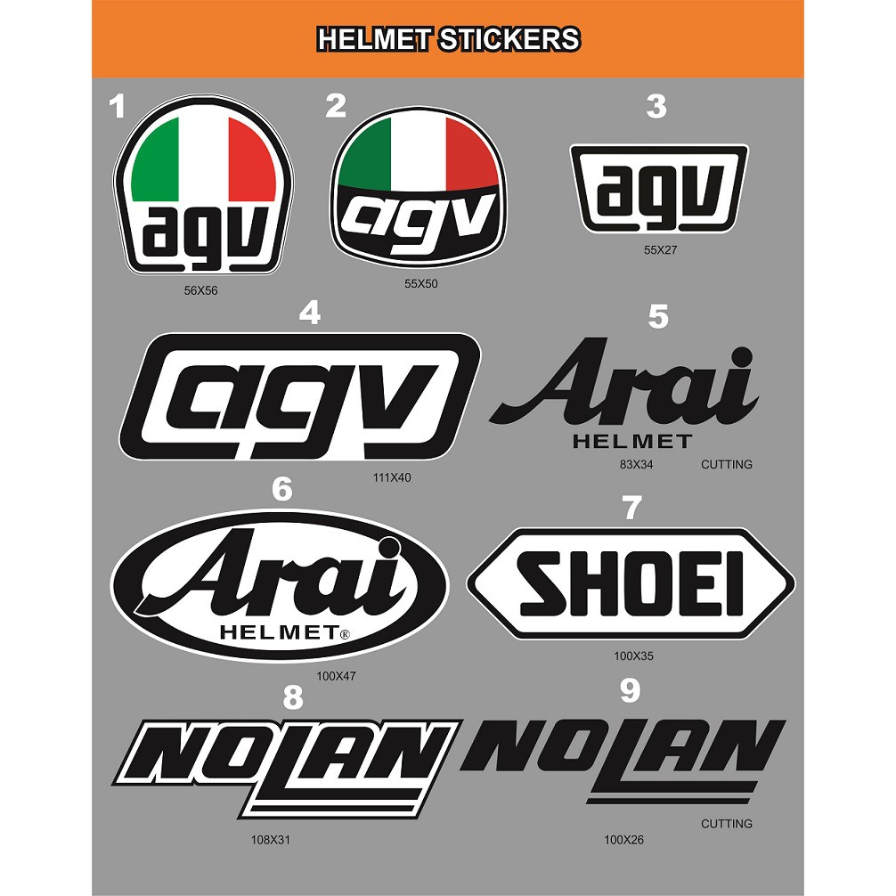 Sticker Logo Body Helm repaint repair modifikasi | Shopee Indonesia