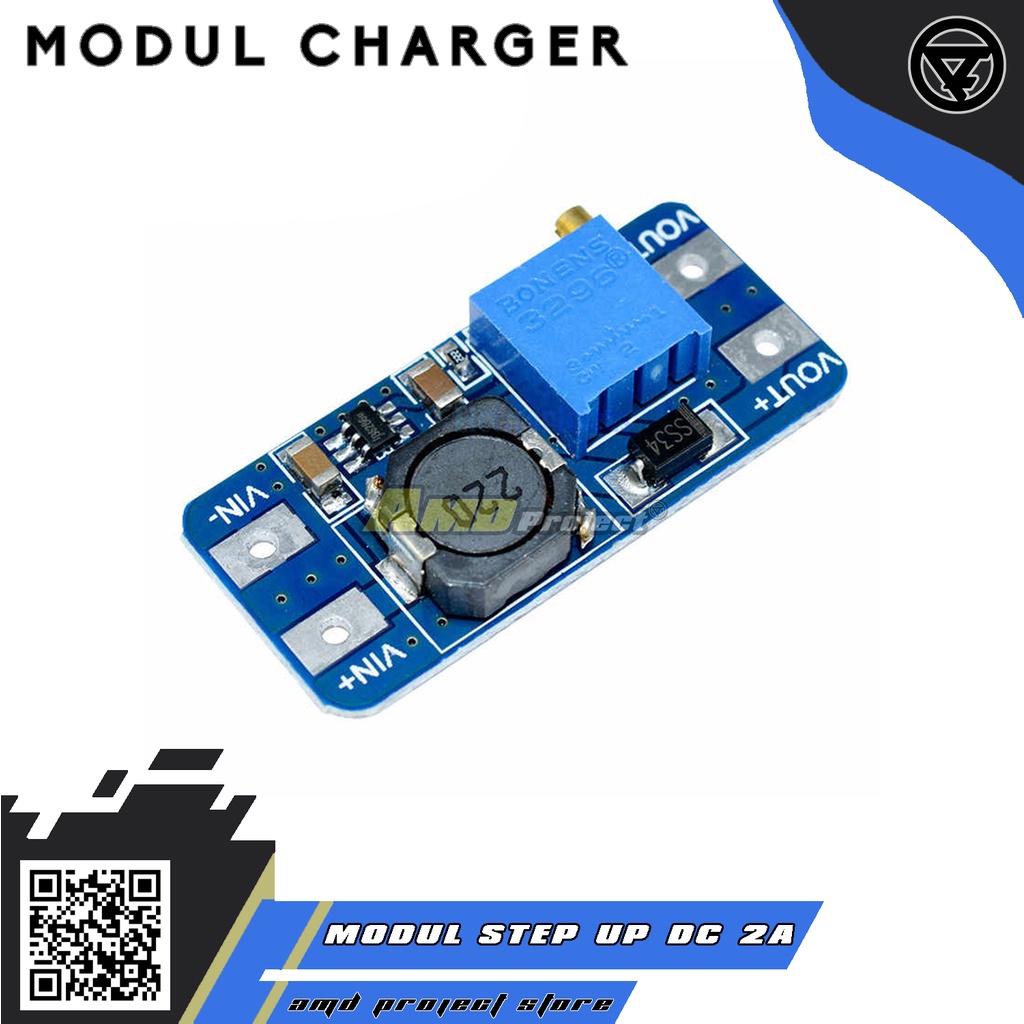 Jual Modul MT3608 DC Step Up Boost Converter Module Mini 28V 2A Booster | Shopee Indonesia