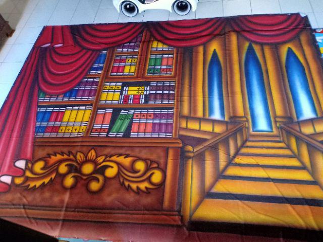 Background Wisuda Backdrop Rak Buku Layar Foto Photo Back drop Back ...
