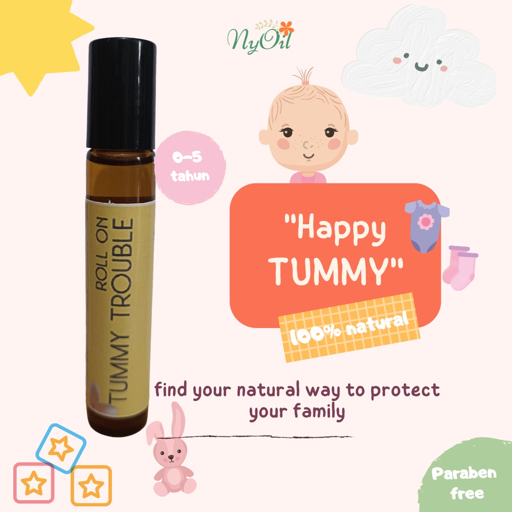 Jual "NYOIL Happy Tummy" 10ml, KEMBUNG,KOLIK,DIARE,KONSTIPASIdl BLend ...