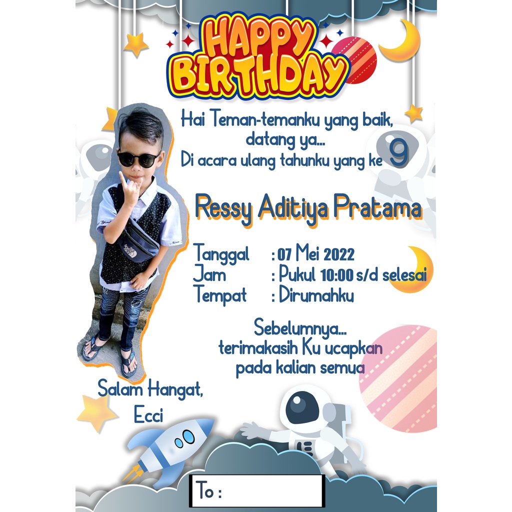 Jual Undangan Ulang Tahun Shopee Indonesia