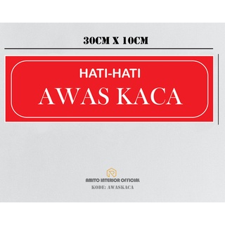 Jual STIKER DINDING AWAS KACA / STICER KACA PERINGATAN Amito Interior ...