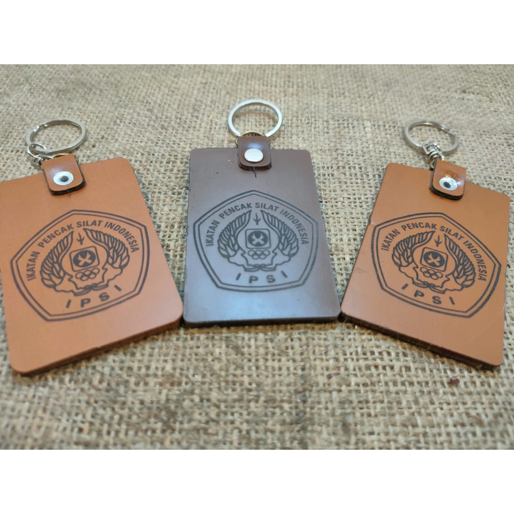Jual Gantungan Kunci Kulit Asli Custom Leather Keychain FREE CUSTOM ...