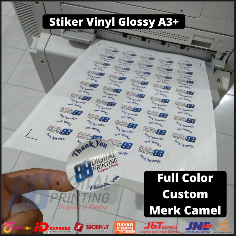 Jual Promo Cetak Sticker Vinyl Glossy A3+ Waterproof / Print Sticker ...