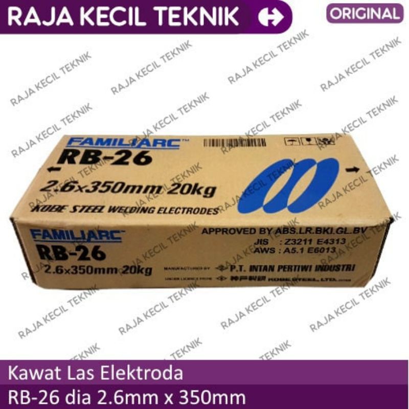 Jual Kawat Las Besi Kobe AWS E6013 RB-26 2.6mm Dus | Shopee Indonesia