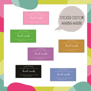 Jual Custom Stiker Label Warna Warni Modern Aesthetic | Custom Stiker ...