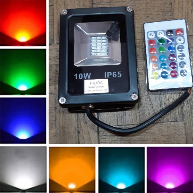 Jual LAMPU SOROT LED SMD 10W RGB / LAMPU TEMBAK / LAMPU TAMAN / FLOOD LIGHT 10 WATT | Shopee ...