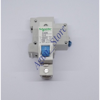 Jual MCB SCHNEIDER 6 AMPERE 1PHASE ORIGINAL BIRU PLN C32N CL6 6 AMPERE ...