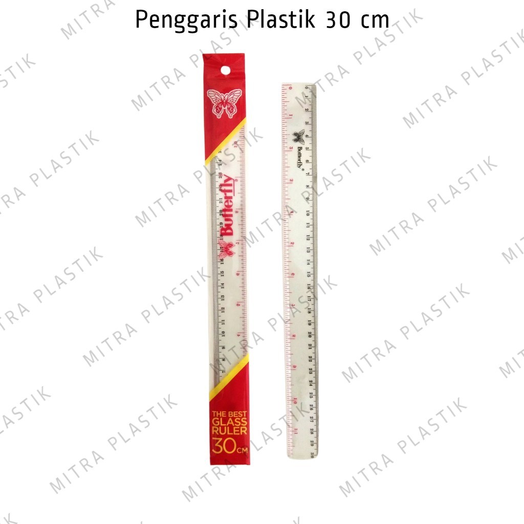 Jual Penggaris Plastik 30cm Penggaris 30cm Penggaris Butterfly Ruler ...
