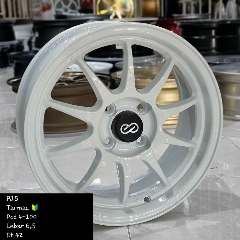 Jual velg racing enkei tarmac ring 15 velg enkei r15 untuk brio mobilio jazz yaris agya calya ...