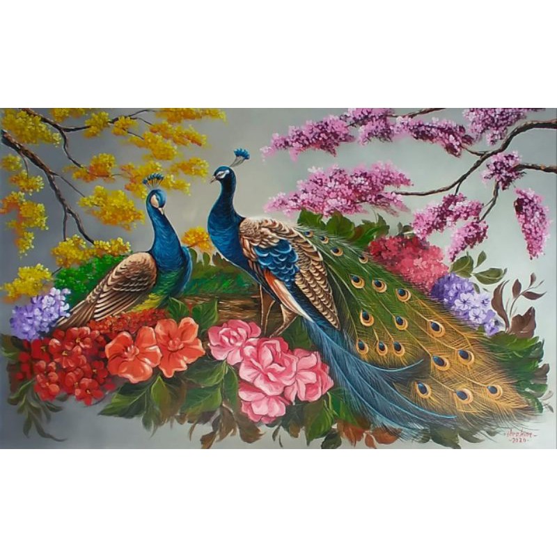 Lukisan Burung Merak