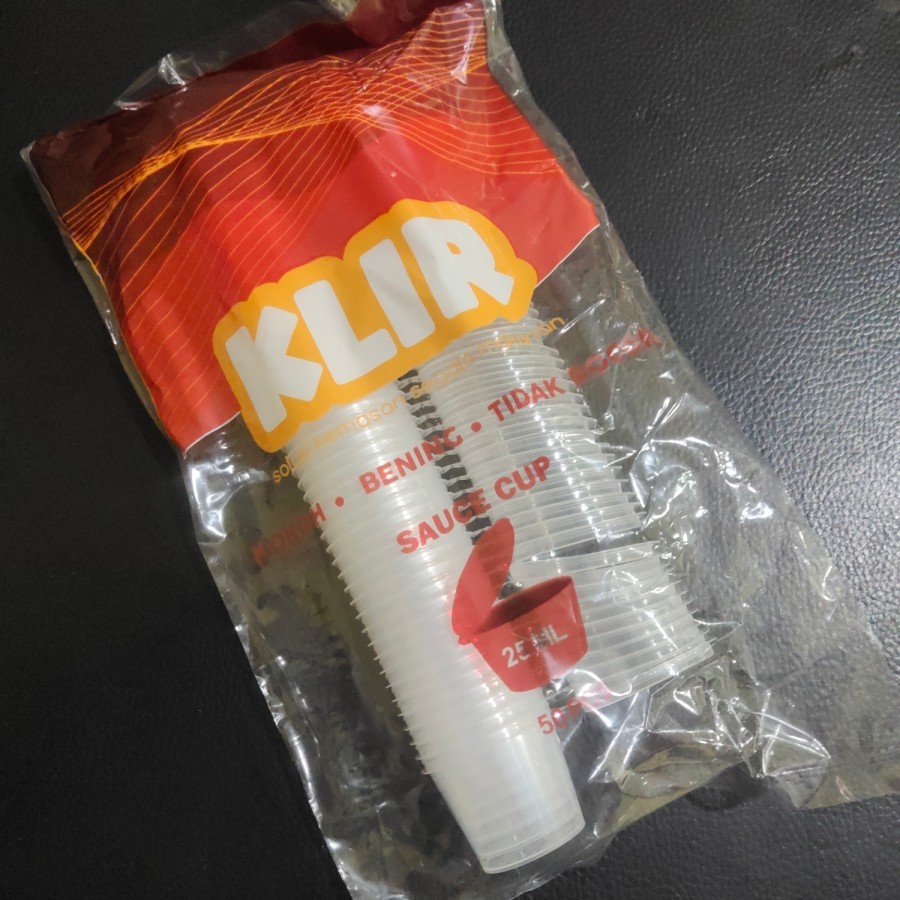 Jual Thinwall KLIR Sauce cup 25 ml - anti pecah -tempat saos isi 50 pcs ...