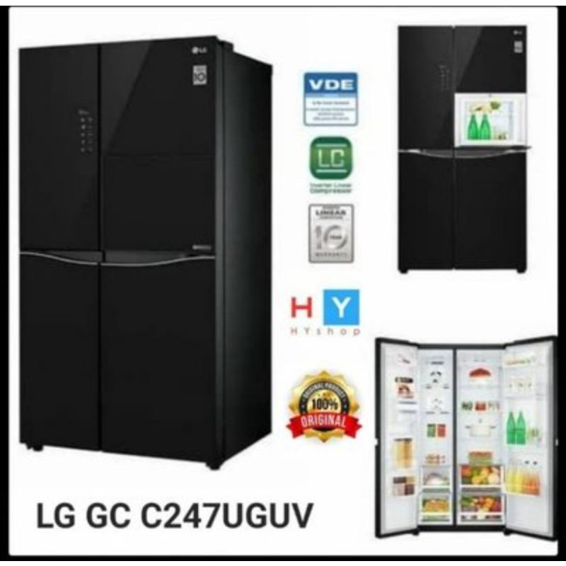 Jual Kulkas LG Side by Side 247 UGUV | Shopee Indonesia