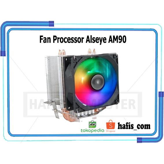 Jual Fan Processor Alseye AM90 2 HEAT Pipe RGB For AMD & Intel RGB ...