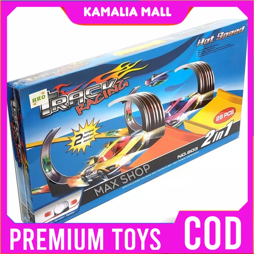 Jual Mainan Die Cast Track Trek Racing Jalur Seluncuran Mobil Mobilan ...