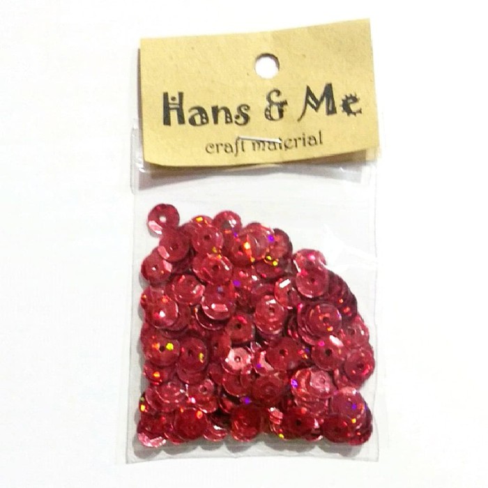 Jual Payet Piring 6mm Merah Laser | Shopee Indonesia