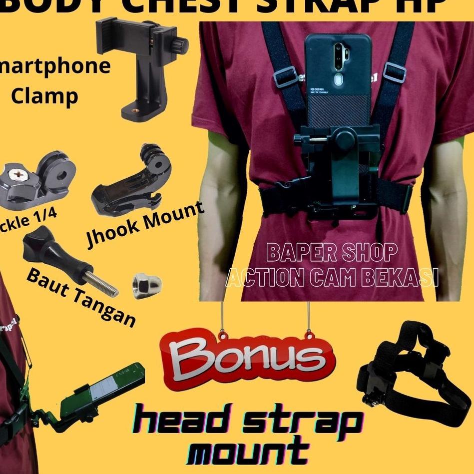 Jual Harga Sekarang Chest Strap Tali Dada Handphone & Mount Kamera Body ...