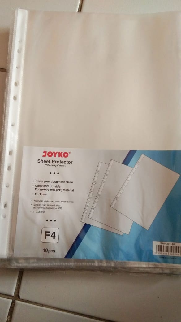 Joyko Pocket Sheet Protector A4 F4 Poket Wadah Plastik Binder Ordner ...