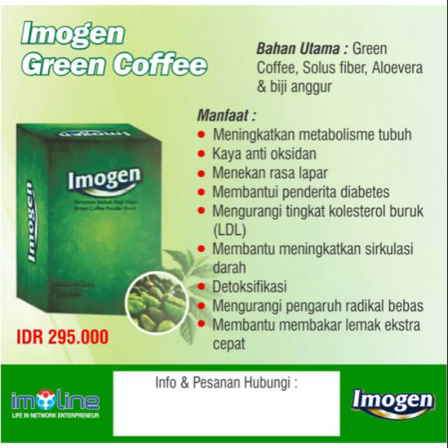 Jual Imogen Green Coffee | Shopee Indonesia
