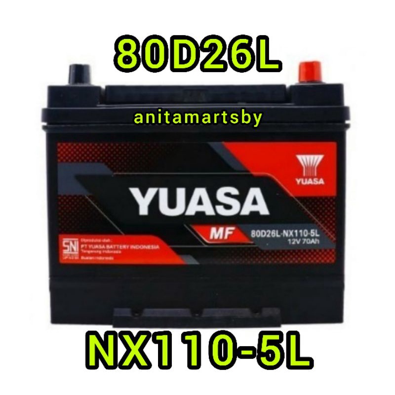 Jual Accu / Aki Yuasa Mf 80D26L / NX110-5L ( Maintenance Free ) | Shopee Indonesia