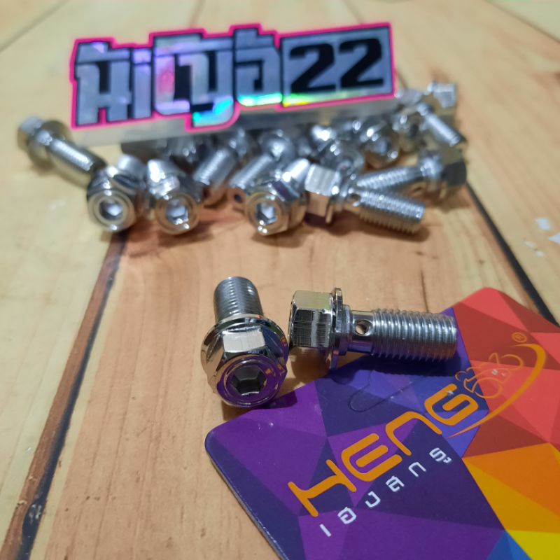 Jual baut banjo neple kaliper master rem model 2 kunci HEXAGON original Heng Thailand stainless ...