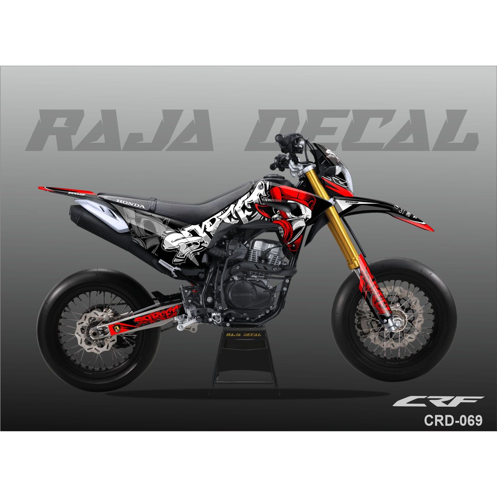 Jual Decal Sticker CRF 150 Supermoto Disain Graffiti New Concept CR 069 ...