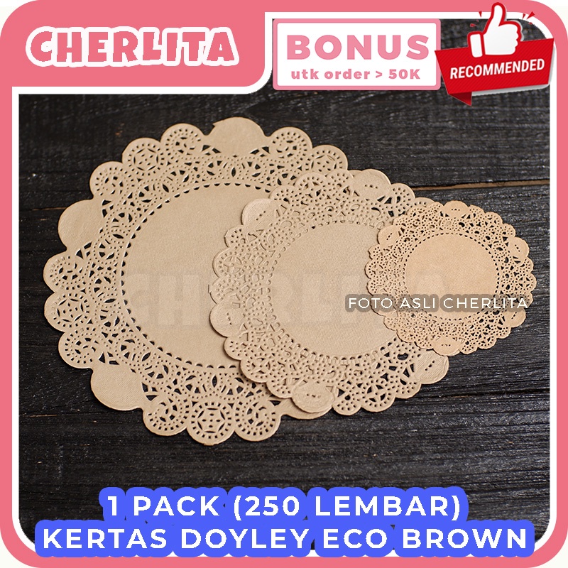 Jual Doyley Paper Brown Coklat Bulat Alas Toples Kue Besek Kertas Renda ...