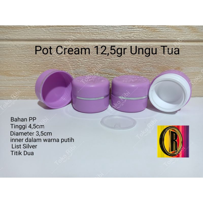 Jual Pot cream 12,5 gr ungu ( kemasan 25pcs @ 1650 ) | Shopee Indonesia