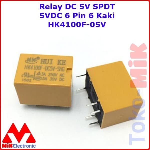 Jual RELAY SPDT DC 5V 5VDC 6 PIN 6 KAKI HK4100F-DC05V-SHG NEW ORIGINAL ...