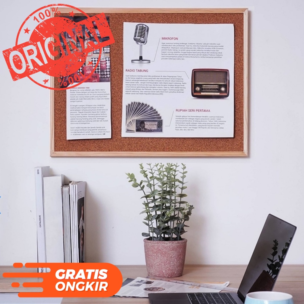 Jual Bi-silque Cork Board Papan Buletin 60x45 Cm | Shopee Indonesia