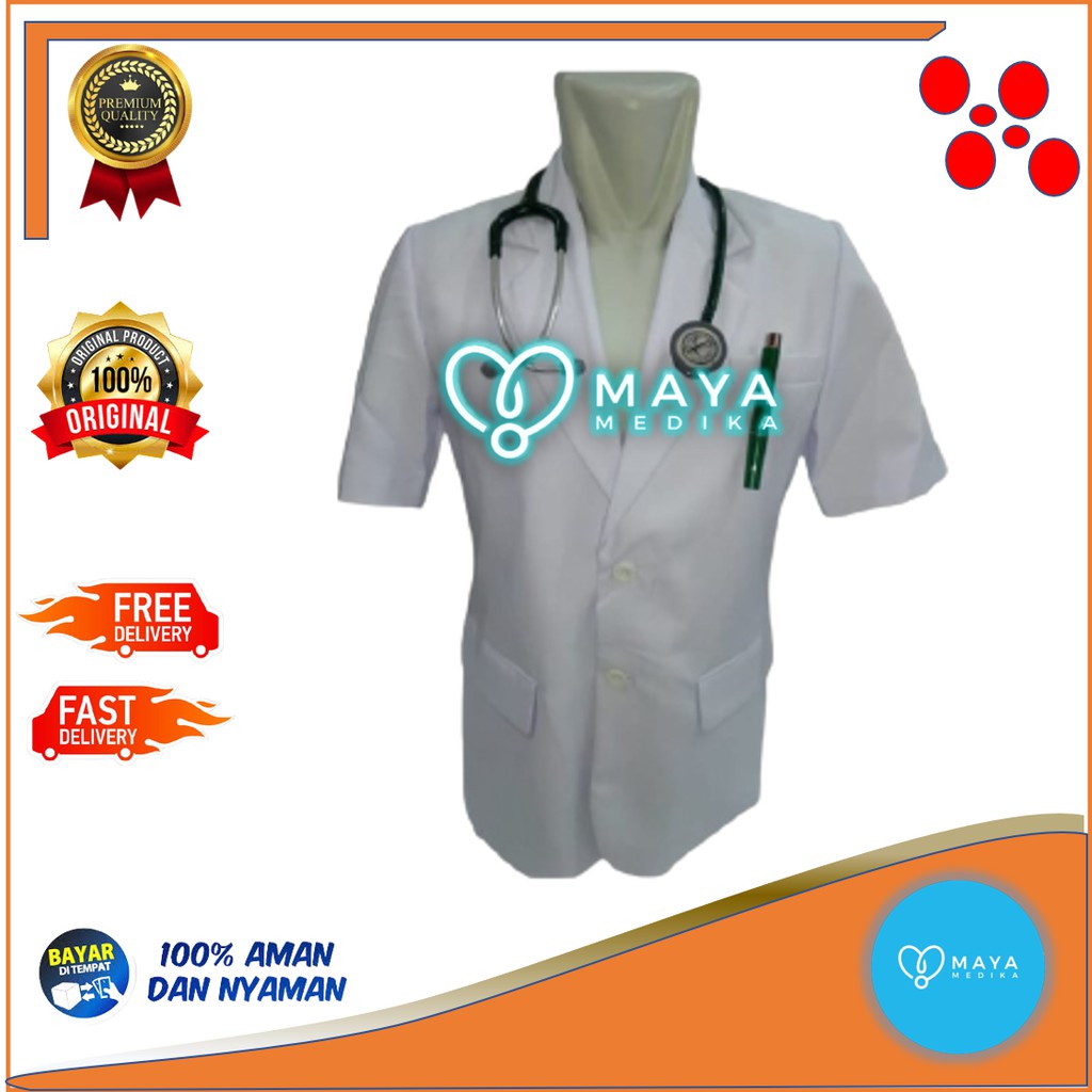 Jual Jas Dokter Pria / Snelli Merk Dua Saudara | Shopee Indonesia