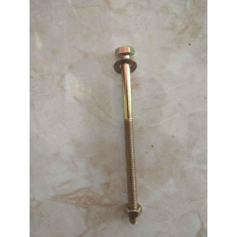 Jual Paket 10 Set Baut Mur dan Ring K 10 x 10 cm Kuning | Shopee Indonesia