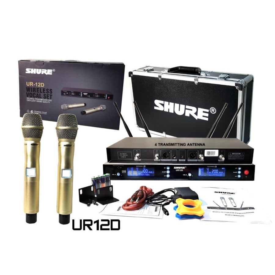 Jual Mic Wireless SHURE UR12D GARANSI 2 TAHUN UHF KOPER | Shopee Indonesia