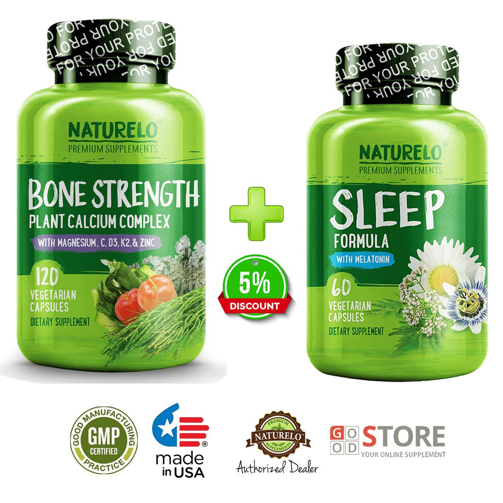 Jual PAKET NATURELO : Calcium (Bone Strength) 120c + Sleep Formula 60c ...