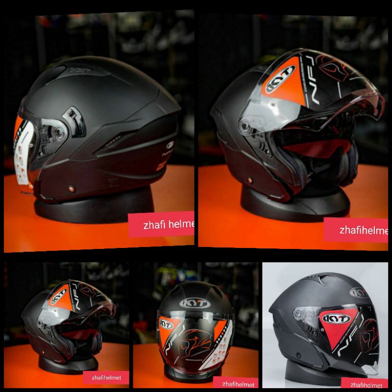 Jual helm kyt nfj polos black dop produk 100% original termurah dan ...