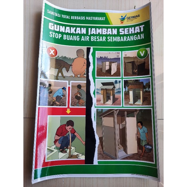 Jual Poster Gunakan Jamban Sehat Stop Buang Air Sembarangan kode 13 ...