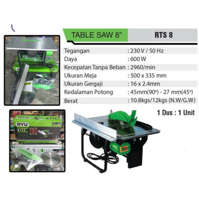 Jual Table Circular Saw 600W Meja Potong Mesin Gergaji Hemat Listrik ...