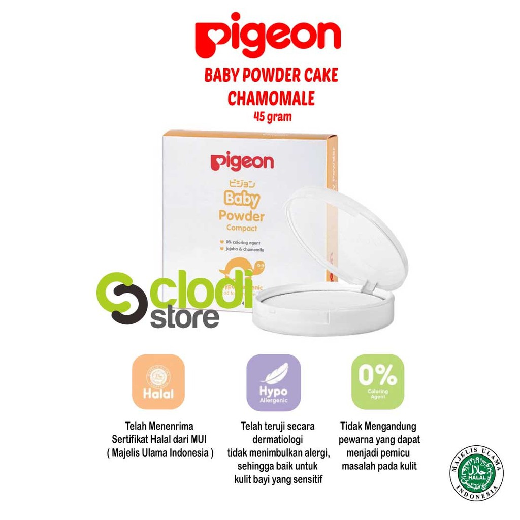 Jual PIGEON Bedak Padat Bayi - Baby Compact Powder Cake Chamomile White ...