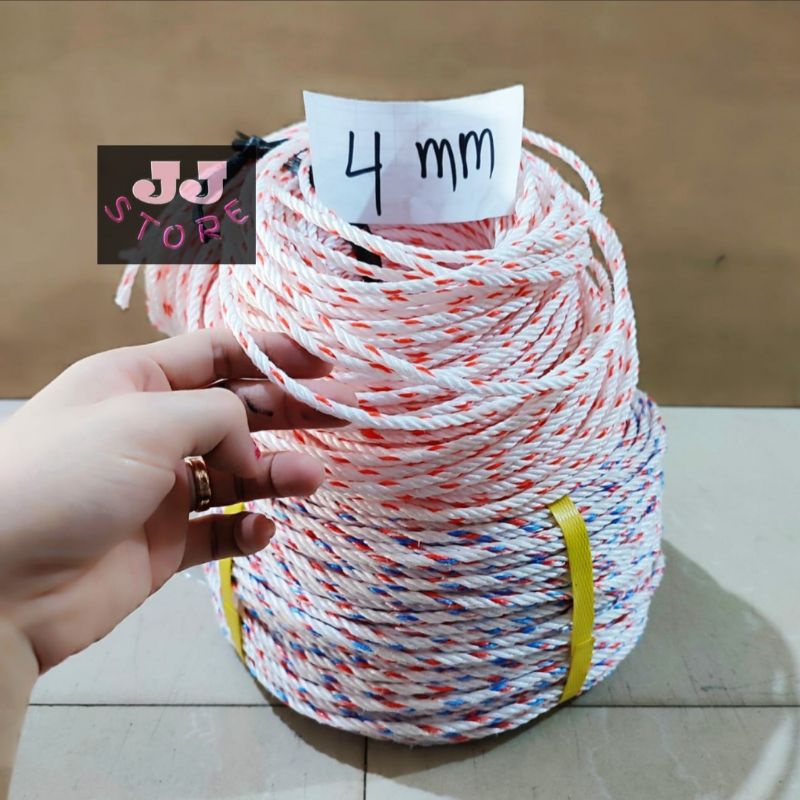 Jual TALI TAMBANG NYLON PUTIH 4MM HARGA PER 5 METER | Shopee Indonesia
