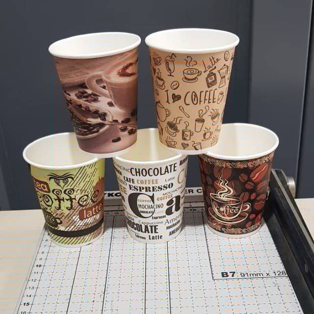 Jual Paper Cup Motif 8 OZ /Gelas Kertas Motif 1 Pack isi 50 Pcs | Shopee Indonesia
