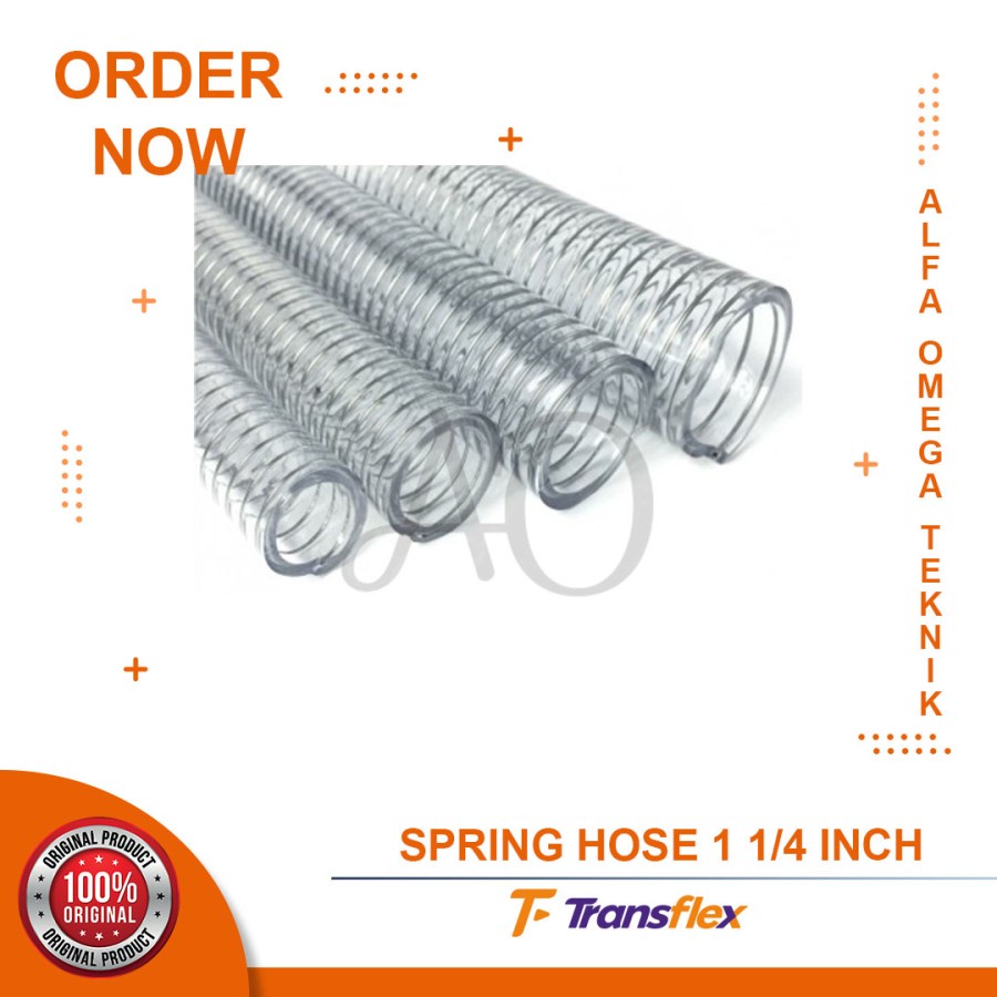 Jual TRANSFLEX SELANG BENING KAWAT 1 1/4 INCH SPRING HOSE PVC 1 1/4 ...