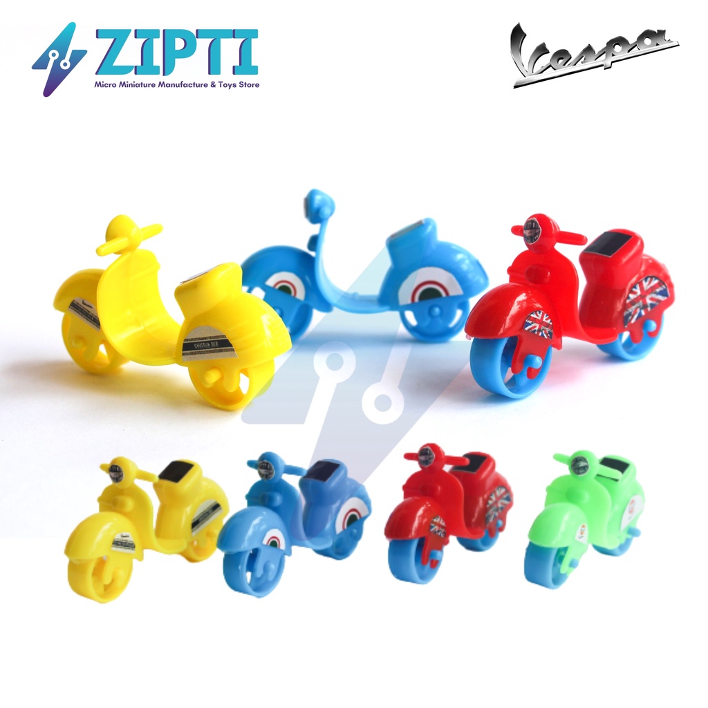 Jual Mainan Miniatur Motor Vespa by Zipti | Shopee Indonesia