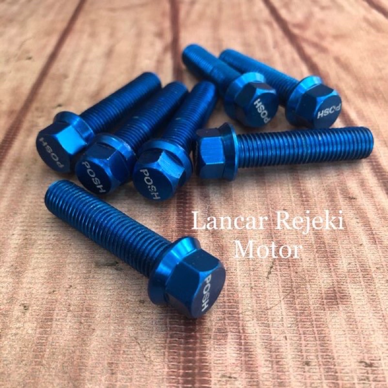 Jual Baut Shock 14 Posh Biru Panjang 4cm | Shopee Indonesia
