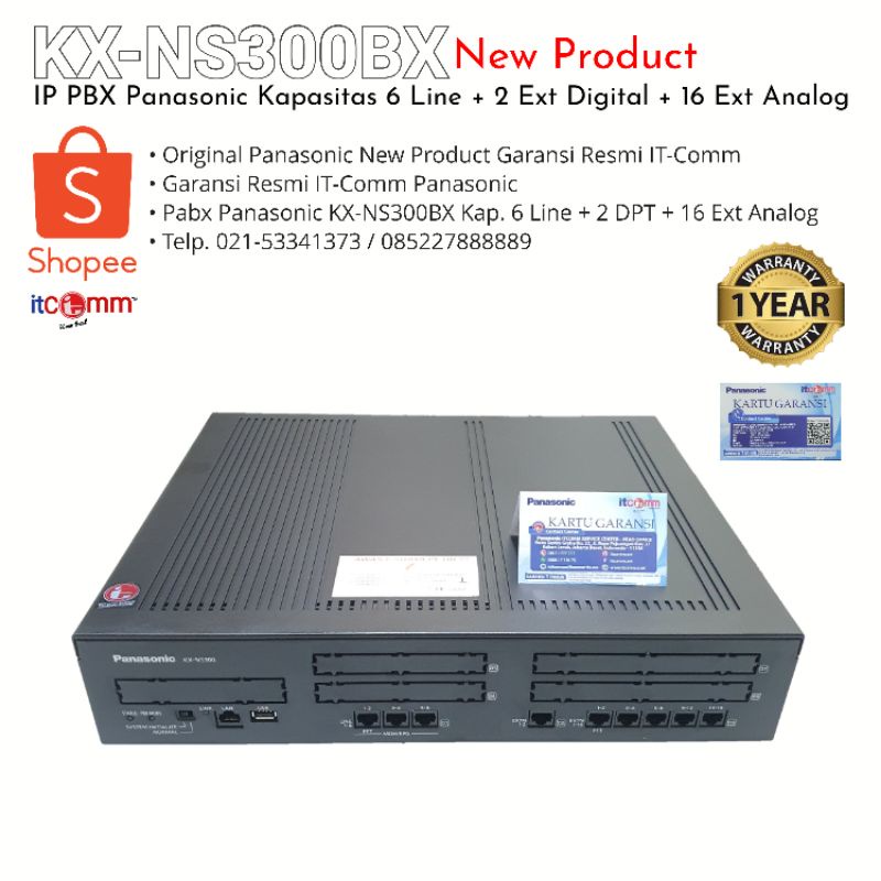 Jual Pabx Panasonic KX-NS300 Kap. 6 Line 2 Ext Digital 16 Ext Analog Garansi Resmi IT-Comm ...