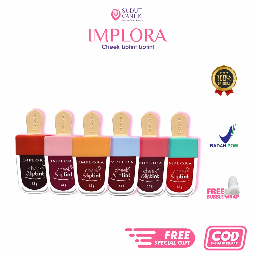 Jual Sudut Cantik - Implora Cheek Liptint Liptin Bibir Bpom Original By ...