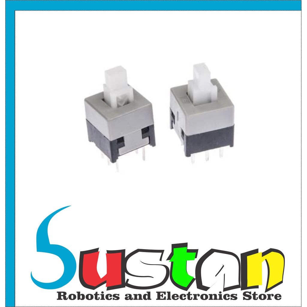 Jual Tactile Push On Off Button Key Switch Abu Tact Self Lock 6 Pins ...