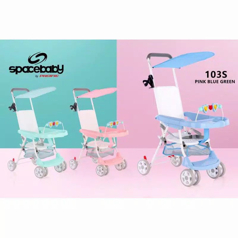 Jual SPACE BABY CHAIR SB-103S -- STROLLER BAYI / KRETA DORONG BAYI ...